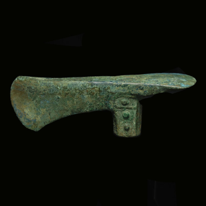 Large and solid bronze axe head from Iranian Luristan with a beautiful ...